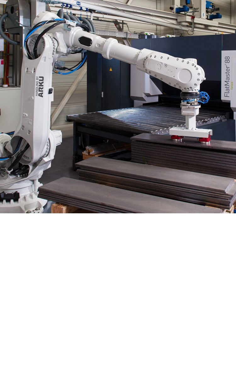 Automated Parts Handling | Autonomous Leveling with Robots | ARKU Inc.